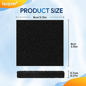 KEEPOW 8 Pack Trash Can Deodorizer Compatible with EKO Trash Can, Activated Charcoal Odor Absorber for Trash Can and Compost Bin, Garbage Can Deodorizer for Indoor Kitchen Compost Bucket (Square)