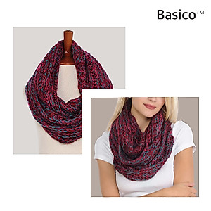 BASICO Adult Chunky Scarf for Women Circle Loop Infinity Scarves for Woman (Autumn)