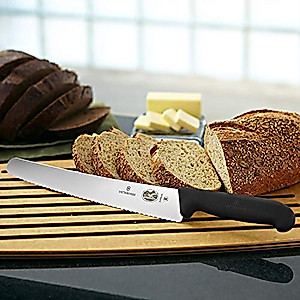 Victorinox 10.25 Inch Bread Knife | High Carbon Stainless Steel Serrated Blade For Efficient Slicing, Ergonomic Fibrox Pro Handle