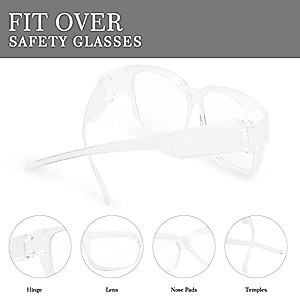 OPTOFENDY Fit over Blue Light Blocking Glasses, Large Anti Blue Light Glasses Fit over Prescription Glasses for Men Women