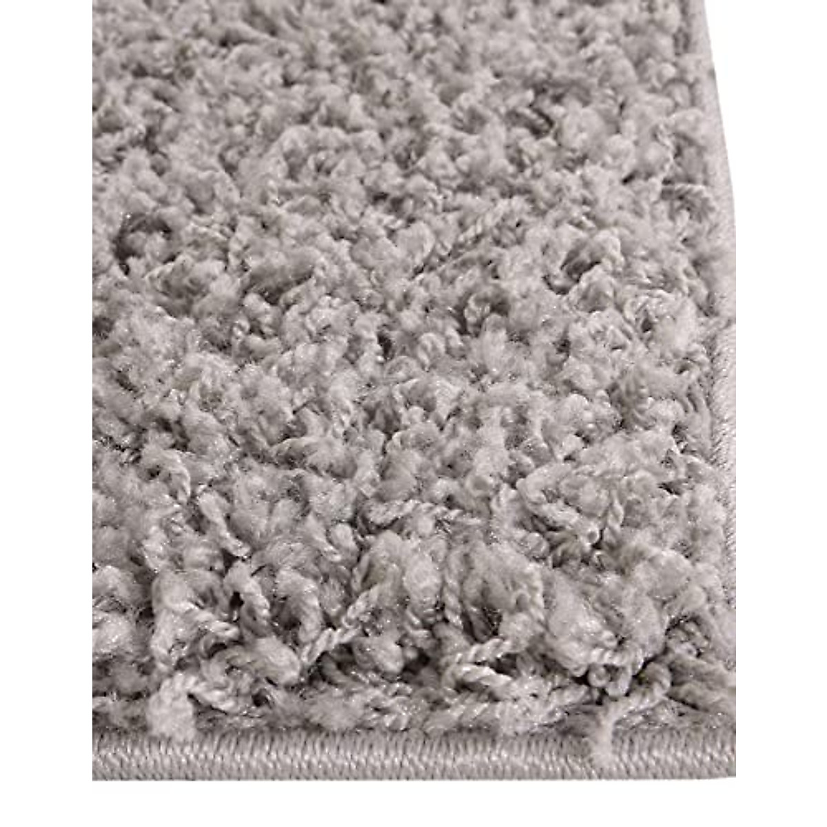 Rugs.com - Über Cozy Solid Shag Collection Rug – 6' x 9' Cloud Gray Shag Rug Perfect for Bedrooms, Dining Rooms, Living Rooms