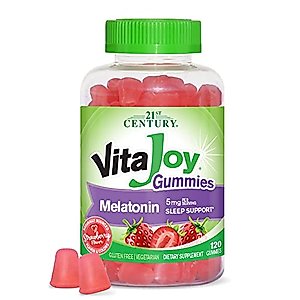 21st Century Vitajoy Melatonin Gummies, Multi, Strawberry, 120 Count