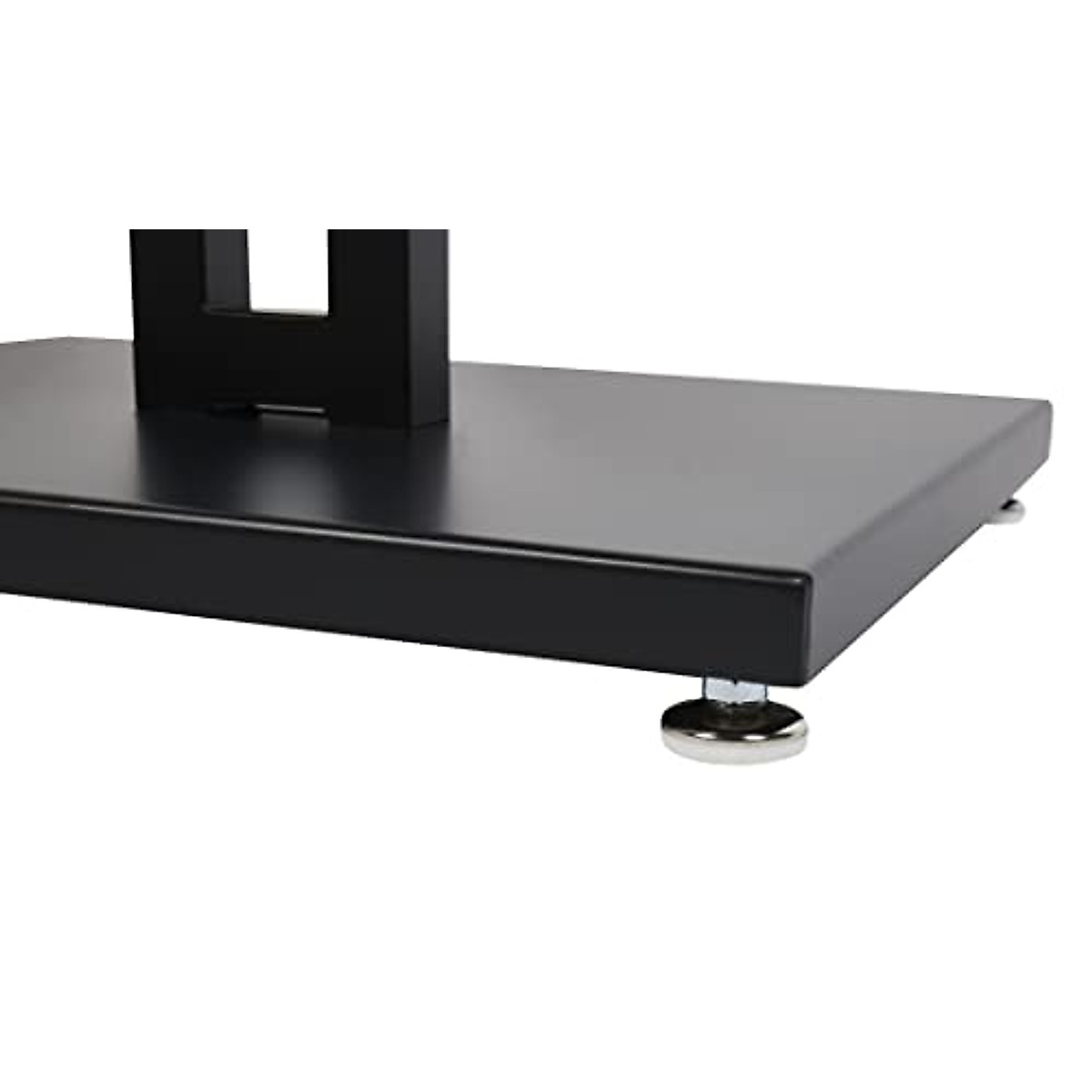 Black 2-Way Clothing Rack with Straight Arms and Chrome Accents - Adjustable from 48" to 72" - Straight Arms are 16'' - Use for Retail, Restaurants, and Home Storage