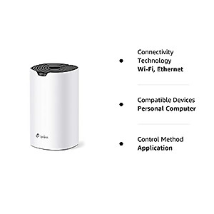 TP-Link Deco Whole Home Mesh WiFi System (Deco S4) – Up to 2,000 Sq.ft. Coverage, WiFi Router/Extender Replacement, Gigabit Ports, 1-Pack (Renewed)