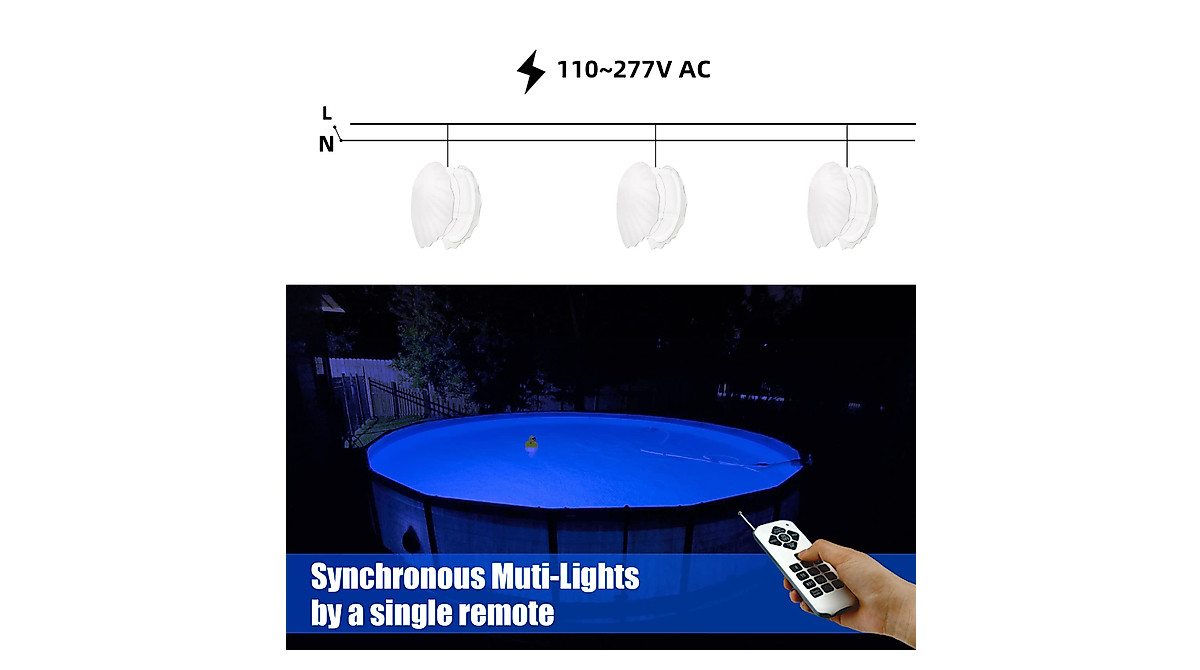 SEURON Magnetic Pool Light - 1400 Lumens Color Change
