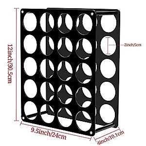 AOFLLU Vinyl Roll Holder, 20-Holes Storage Organizer Acrylic Display Rack, Lightweight Sturdy Roll Keeper Holders for Art Craft Paper Room Decor, 2" Rolls, Black