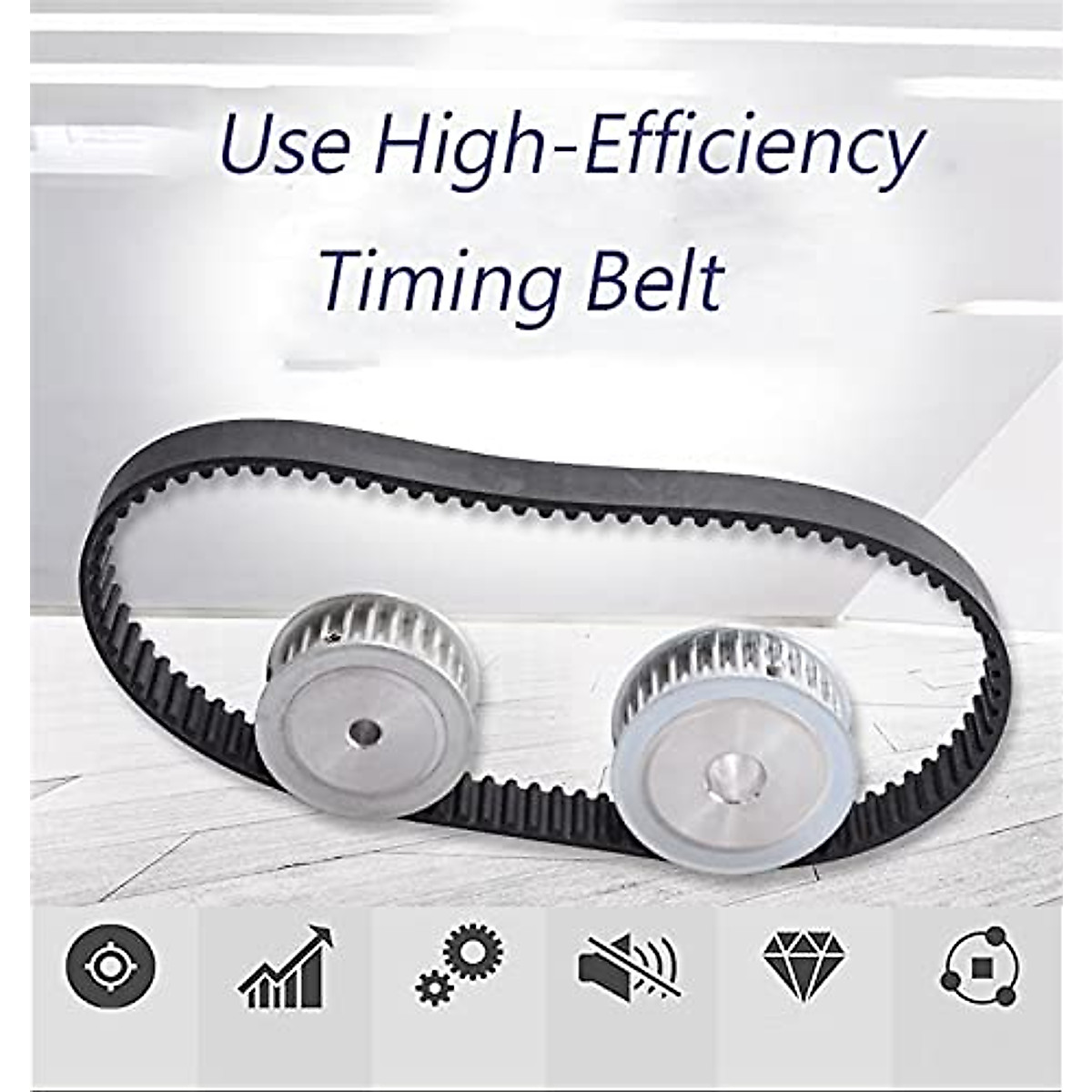 Geeyu HTD Conveyor Belts 1035-5M-25, 15/20/28mm Width Closed Loop Belts, C=1035mm, Arc Tooth Conveyor Rubber Timing Belts, 207T, Pulley Belt (Length : 1035-5M, Width : Width 22mm)