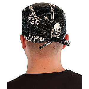Sparkling EARTH Human Body Skeleton (Glows in The Dark) - Unisex Classic Surgical Style Scrub Working Cap - - 100% Cotton - Made in USA!