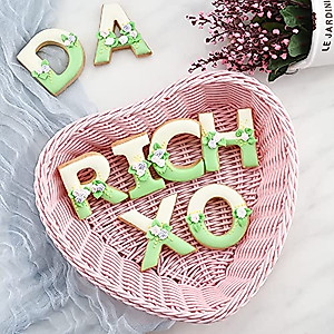 Alphabet Letter Cookie Cutters Shapes Large 3 Inch - 26 Pcs Stainless Steel Cookie Cutter Set Fondant Biscuit Fruit Dough Mold Tools for Birthday, Christmas, New Year and Holiday Party Decorations