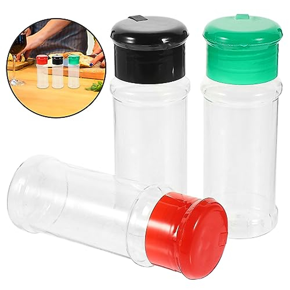Salt Shaker 15pcs Salt and Pepper Shaker Empty Condiment Dispenser Kitchen Seasoning Bottle Container with Sifter Cap for Home Restaurant Salt and Pepper Shakers