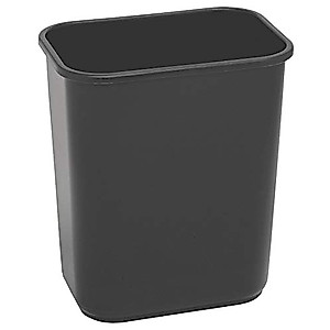 Tough Guy 7 gal. Rectangular Black Wastebasket - 4PGN5, (Pack of 2)