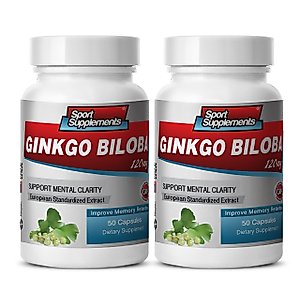 antioxidant Vitamins - Ginkgo BILOBA 120MG - Memory Support - Gingko Supplements - Brain and Memory Power Boost, Brain and Memory Supplements, Brain Booster, Brain Booster Pills - 2B 60 Capsules