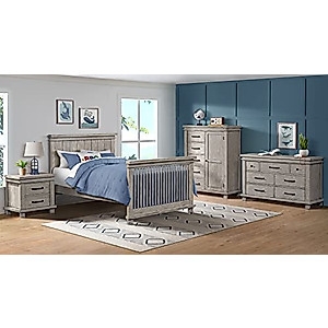 Soho Baby 43088930 Hampton Crib to Full-Size Bed Conversion Kit, Smooth Stone Wash Finish, GreenGuard Gold Certified