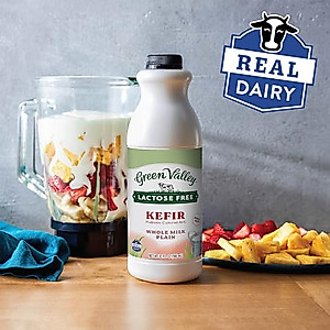 Green Valley Lactose Free Plain Whole Milk Kefir/Drinkable Yogurt, 32 Ounce bottle