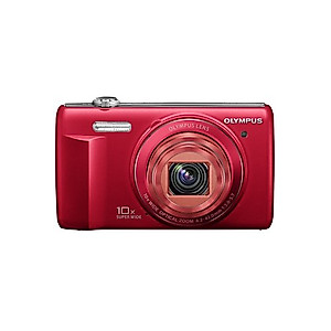 Olympus VR-340 Red 16MP Digital Camera with 10x Optical Zoom (Red)