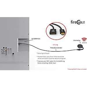 fireCable WiFi Extender for Chromcast | Less Buffering, Faster Streaming