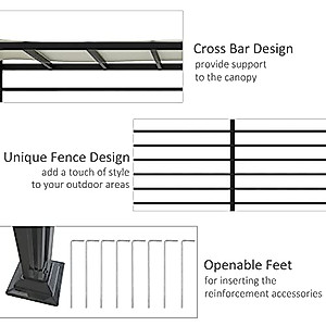 Outsunny 10' x 12' Outdoor Retractable Pergola, Patio Gazebo Canopy Adjustable Sun Shade Shelter for Backyard, Garden Activities, Beige