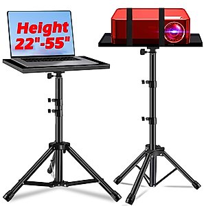 REHOSEUP Projector Stand, 22 to 55 Inch Laptop Stand ,Projector Tripod with Phone Holder,Tripod for Projector,DJ Equipment,Projector Stand for Outdoor Movies,Office, Home, Stage or Studio (55Inch)