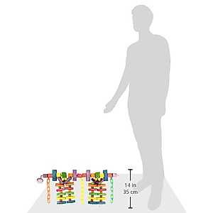 Super Bird Creations SB441 Rainbow Bridge Bird Toy, Large/XL Bird Size, 29" x 13"