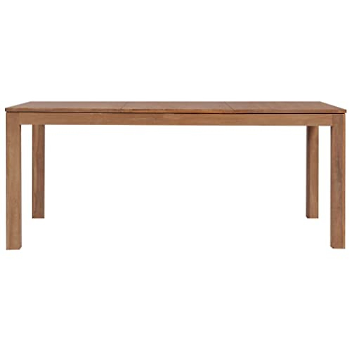 GOLINPEILO Solid Wooden Dining Table, Kitchen Solid Teak Wood with Natural Finish 70.9"x35.4"x29.9" -AA