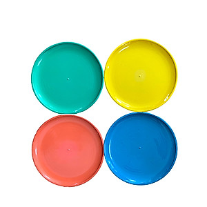 Plato Taquero Mexicano Fiesta Set - Authentic Colorful Mexican Taco Plate Set - Multicolor - Set of 12 - for Taquerias, Taco Tuesday Colorful Plastic Plates Reusable - Plato Taquero