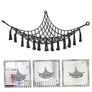 Alipis 3pcs Stuffed Dogs for Kids Plush Net Bag Cotton Rope Black to Weave