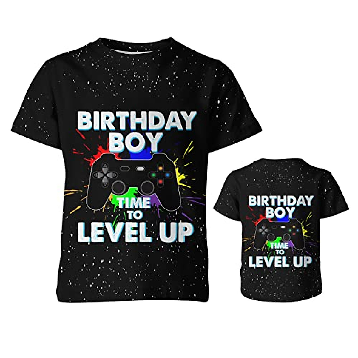Kids Birthday Boy T-Shirt, Boys Birthday Gifts, Boys Girls 3D Novelty Graphic Crewneck Short Sleeves Shirt, Youth Elastic Tees for 6-16 Years (Birthday Boy)
