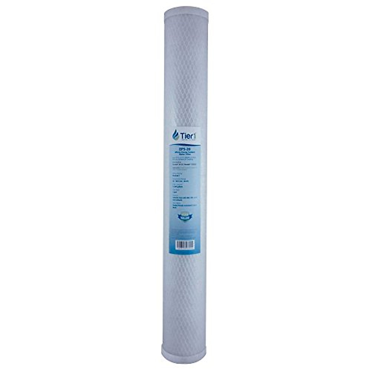 Tier1 5 Micron 20 Inch x 2.5 Inch | Whole House Activated Carbon Block Water Filter Replacement Cartridge | Compatible with Pentek EP-20, 155529, CEP-20E, CB-25-2005, Home Water Filter