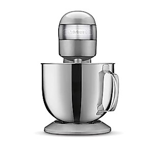 Cuisinart SMD-50BC Precision Pro 5.5-Quart Digital Stand Mixer With 12-Speeds, 3 Preprogrammed Food Prep Settings, Mixing Bowl, Whisk, Flat Mixing Paddle, Dough Hook, And Splash Guard, Silver Lining
