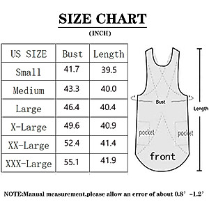 Women's Cross Back Pinafore Apron with Large Pockets Home Kitchen, Restaurant, Coffee house,Cooking Gardening Works
