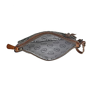 Myra Bag Hope Pouch Upcycled Cotton & Leather S-2914