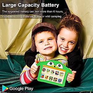 RliyOliy Kids Tablet, 7 inch 3GB RAM 32GB ROM, Android 11 Tablet for Kids, Toddler Tablet with Bluetooth, WiFi, Parental Control, Dual Camera, GMS, Kids App Pre-Installed