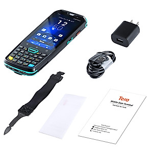 Tera Android 11 Barcode Scanner PDA: HS7 Scan Engine 26 Keys IP67 Rugged 4+64GB 5100 mAh Battery QC 3.0 Fast Charge 4” Touch Screen Mobile Terminal for Warehouse Inventory Scanner P400