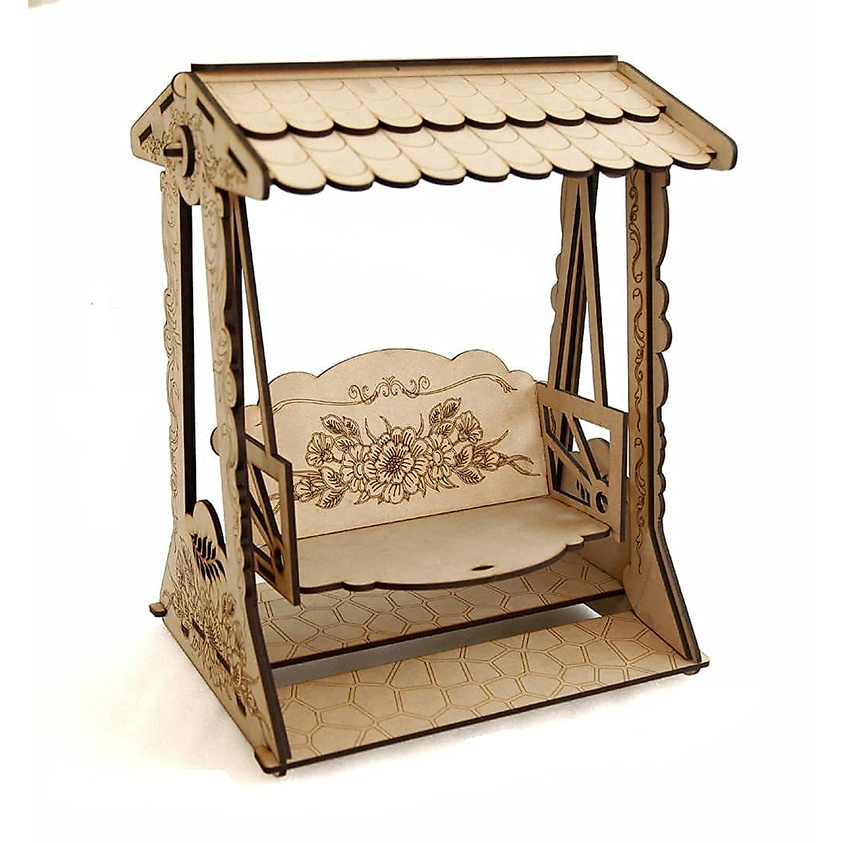 Janmashtami Gift Laddu Gopal Ji Jhula Swing Wooden Fastest Delivery Service Available on Demand (4-7 Days for Customization Whatsapp +917419240007