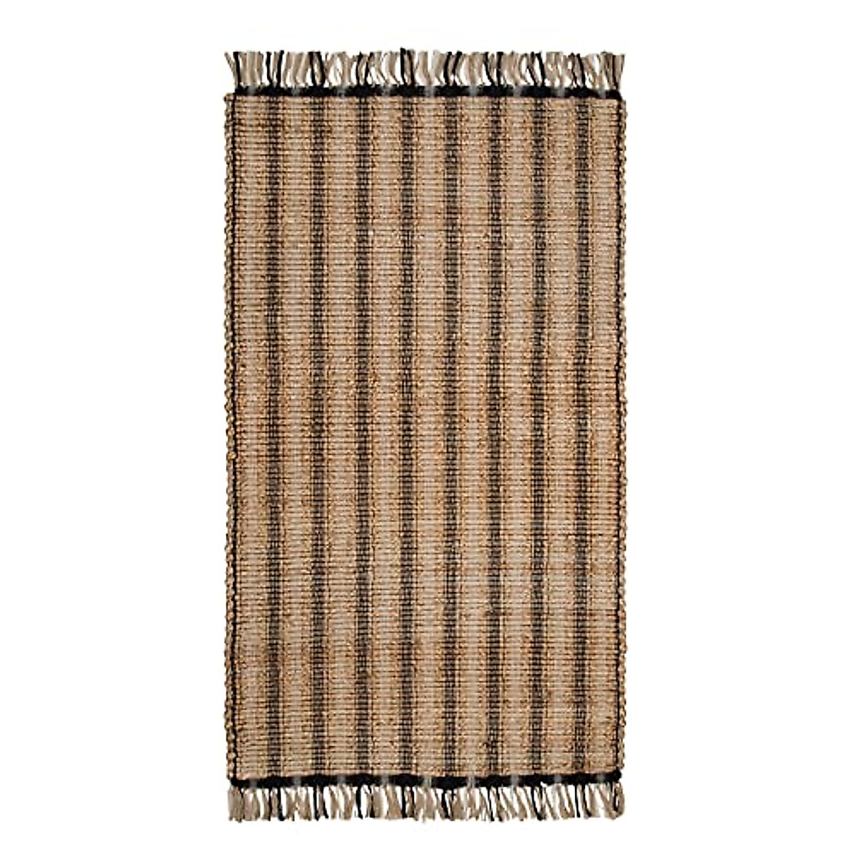 Eco Crave 2x3 Ft Small Jute Natural Area Rug, 100% Hand Woven Rug for Indoor Front Entrance Kitchen & Bathrooms, Low-Pile Floor Carpet, Premium Quality Home Decor.