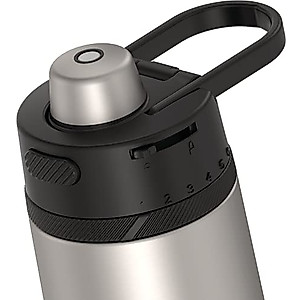 Guardian Collection by THERMOS Stainless Steel Hydration Bottle 18 Ounce, Matte Steel/Espresso Black