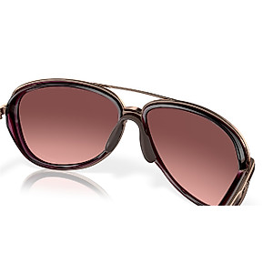 Oakley Women's OO4129 Split Time Aviator Sunglasses, Crystal Raspberry/G40 Black Gradient, 58 mm
