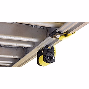 Everest - S1022 Premium Ratchet Tie Down 1 PK 2 IN. X 27 FT 3333 LBS. Working Load 10000 LBS. Break Strength Flat-Hook Cargo Straps Perfect for Moving Appliances, Lawn Equipment and Motorcycles, Vibrant Everest Yellow