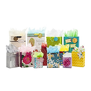 Hallmark Large Baby Gift Bag with Tissue Paper (G is for Girl)