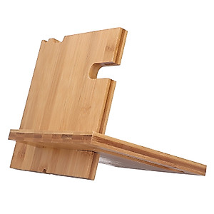 Wood Charger Dock Stand Nightstand Organizer for Men Multi Device Charging Station Wood Tablet Holder Desk Accessies for Smartphone Cellphone Watch Pad