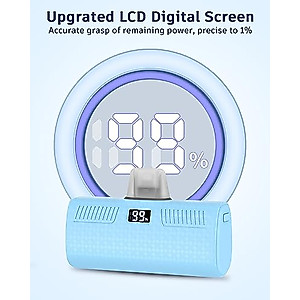 GIN FOXI Portable Charger for iPhone, Fast Charging (22W) LCD Digital Display Cute Power Bank, Portable Phone Charger Battery Pack for iPhone 14/14 Plus/13/13 Pro Max/12/11/8