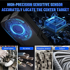 Stud Finder Wall Scanner Detector - Upgraded 6 in 1 Electronic Sensor Wood Wall Detector Beam Finder for Drywall Joist Pipe Live AC Wires Metal with Magnetic/Non-Magnetic, LCD Display & Sound Warning