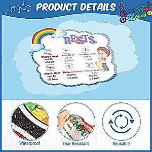 15 Pieces Music Classroom Posters Musical Elements Bulletin Board Posters Set Music Education Wall Decor Posters for High School Primary School Middle School Homeschool Class Teaching Supplies