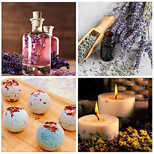 SACATR Dried Flowers, 50 Bags 100% Natural Dried Herbs Kit for Soap Making, Candle, Resin Jewelry Making, Bath, Nail - Include Rose Petals, Rosebuds, Lilium, Jasmine, Don't Forget Me and More