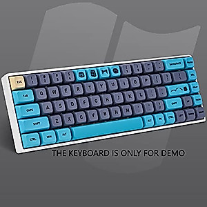 133 Keys PBT XDA Profile Keycaps Dye Sublimation Custom Keycap Set for Cherry MX Switches Mechanical Keyboard(Blue Cat)