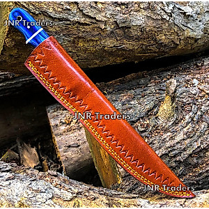 JNR Traders 13" Damascus Boning Knife for meat Cutting Chef Knife Fillet Knife Professional Thin Sharp Kitchen knives with Leather sheath VK5530