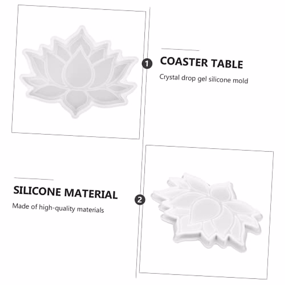 EXCEART 4 Pcs Crystal Epoxy Mold Cup Holder Tray Jewlery Tray Jewelry Tools Resin Jewelry Tray Resin Flower Tray Epoxy Coaster Cup Mat Mold Silicone Mold DIY Silicone Mold Storage Casting