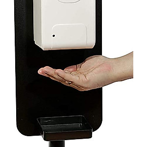 Simpli-Magic 79351 Soap and Hand Sanitizer Dispenser with Stand, Premium, Black/White