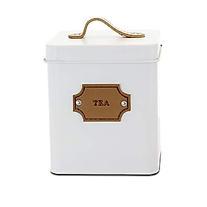 Megachef Storage and Organization Food and Coffee Canister Set Collection, 5 Piece, Matte White