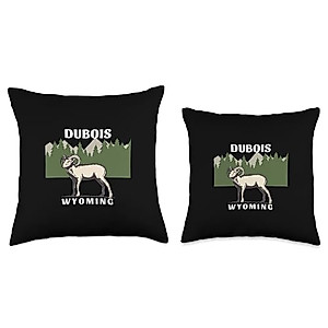 Dubois WY Graphic Dubois Wyoming Souvenir Throw Pillow, 18x18, Multicolor